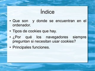 Cookies de internet | ODP