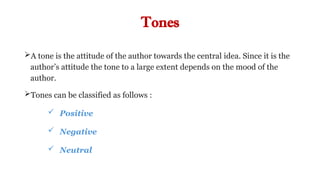 RC- Tones & Styles. - Part of English Grammar | PPT