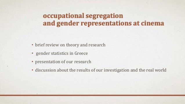 Occupational Segregation and Gender Representations at Cinema - Mich…
