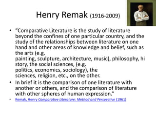 Comparative Literature Studies | PPTX