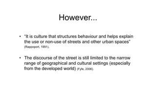 Street design and the reality of urban life in the global south | PDF