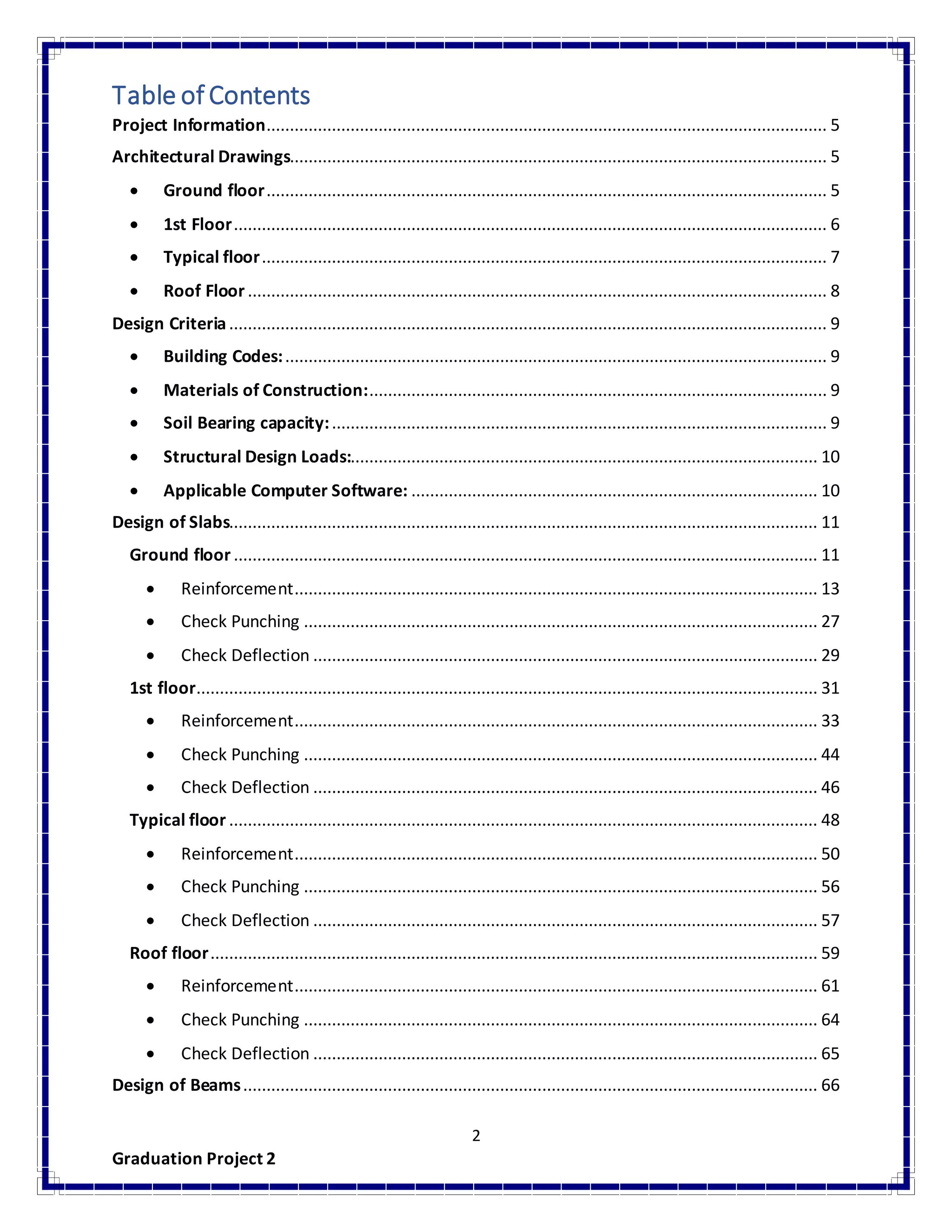 Reinforced Concrete Project calculation sheet | DOCX