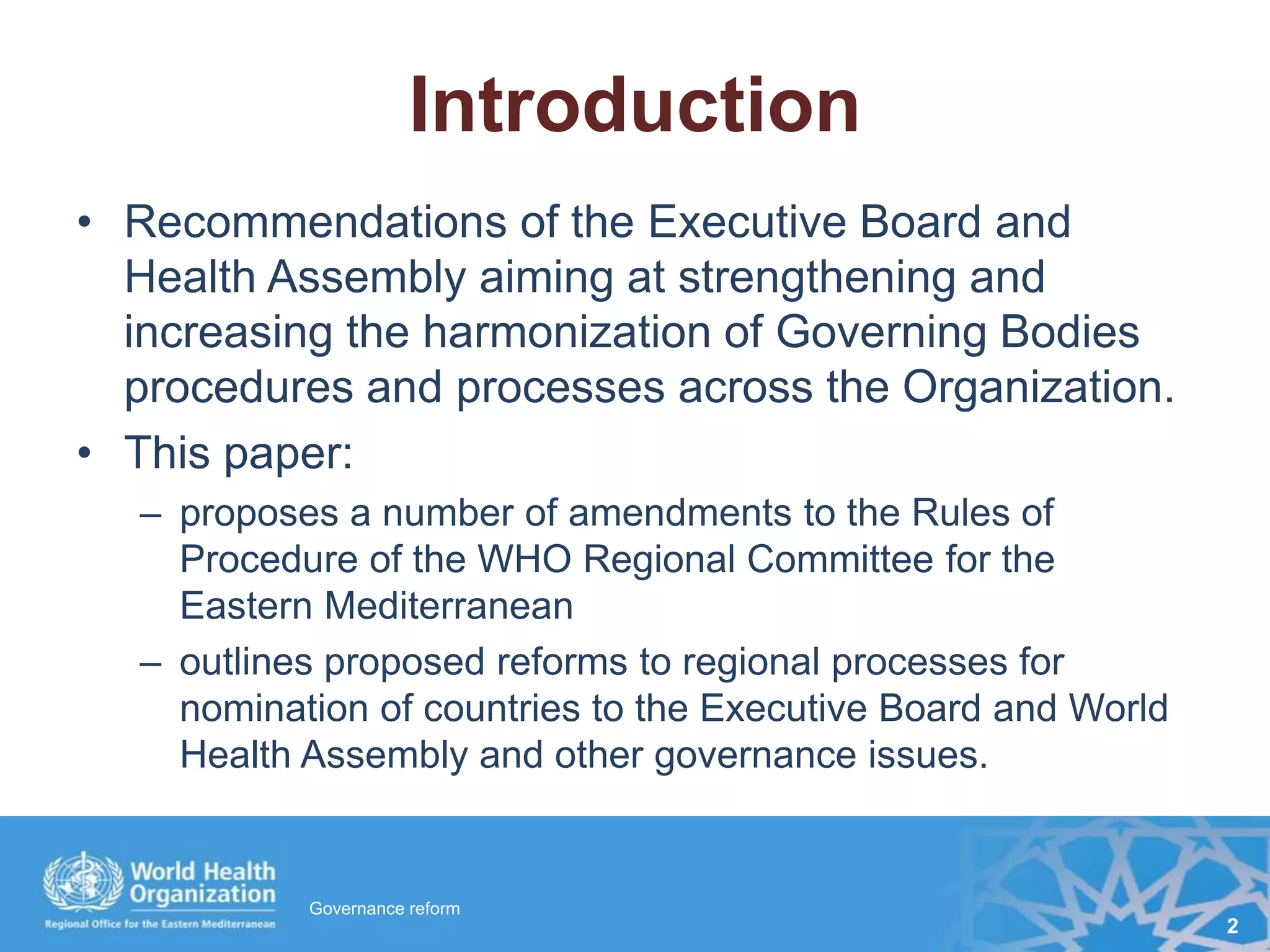 Governance reform | PPTX
