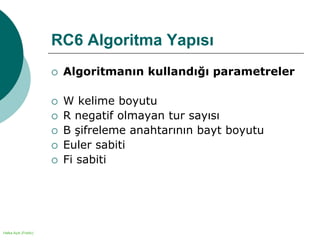 Rc6 Şifreleme Algoritması | PPT