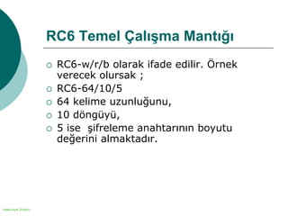 Rc6 Şifreleme Algoritması | PPT
