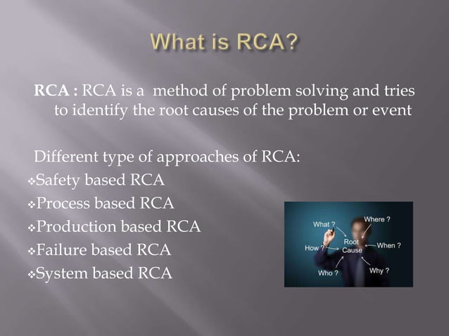 RCA-Root Cause Analysis | PPT