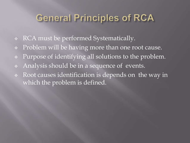 RCA-Root Cause Analysis | PPT