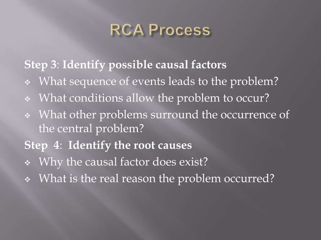 RCA-Root Cause Analysis | PPT