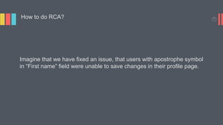 Root cause Analysis of Defects | PPSX