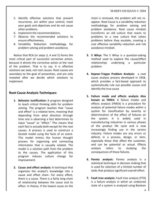 Root Cause Analysis | PDF
