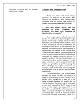 Root Cause Analysis | PDF