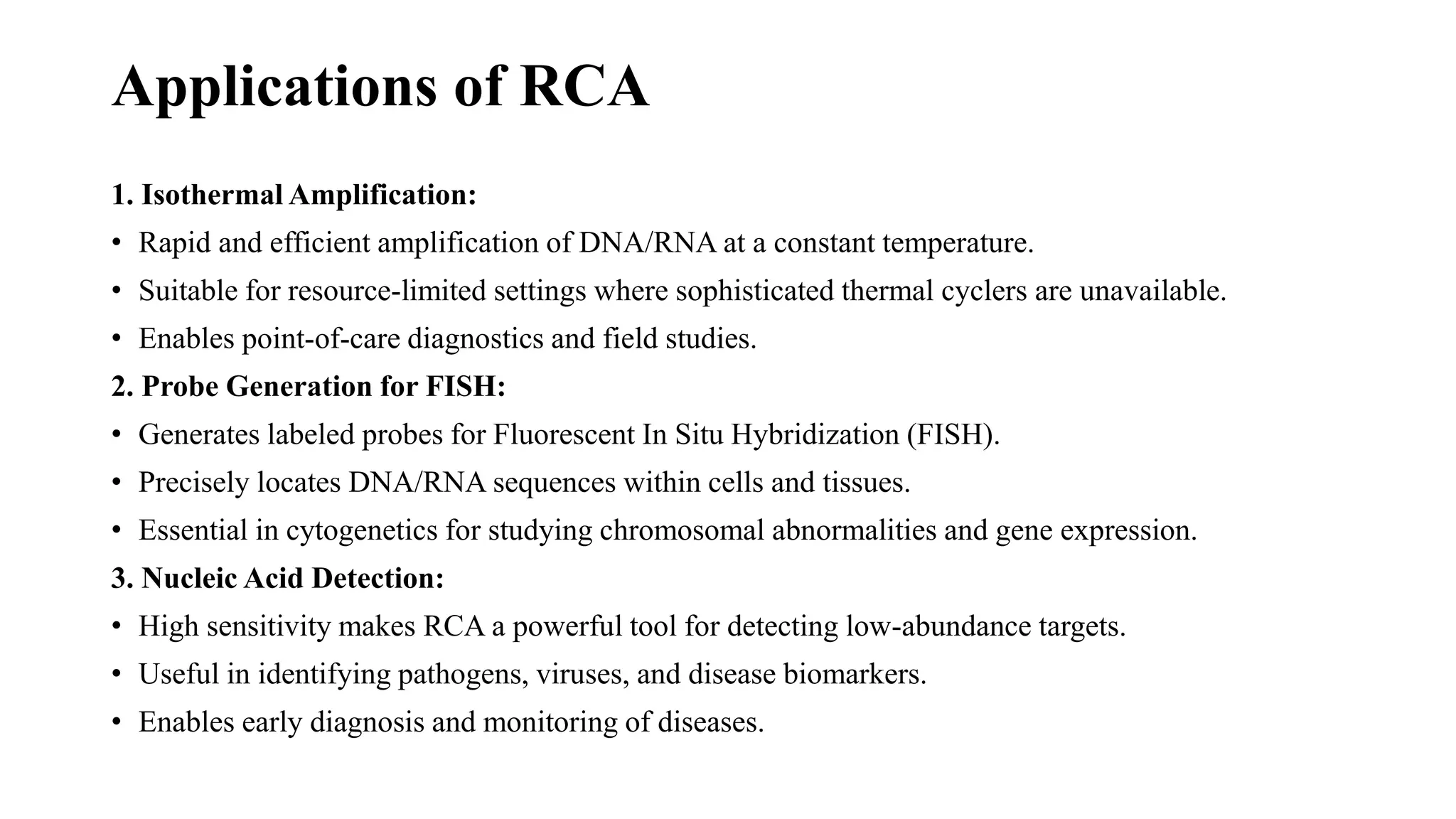 RCA Rolling cycle amplification is a isothermal | PPTX