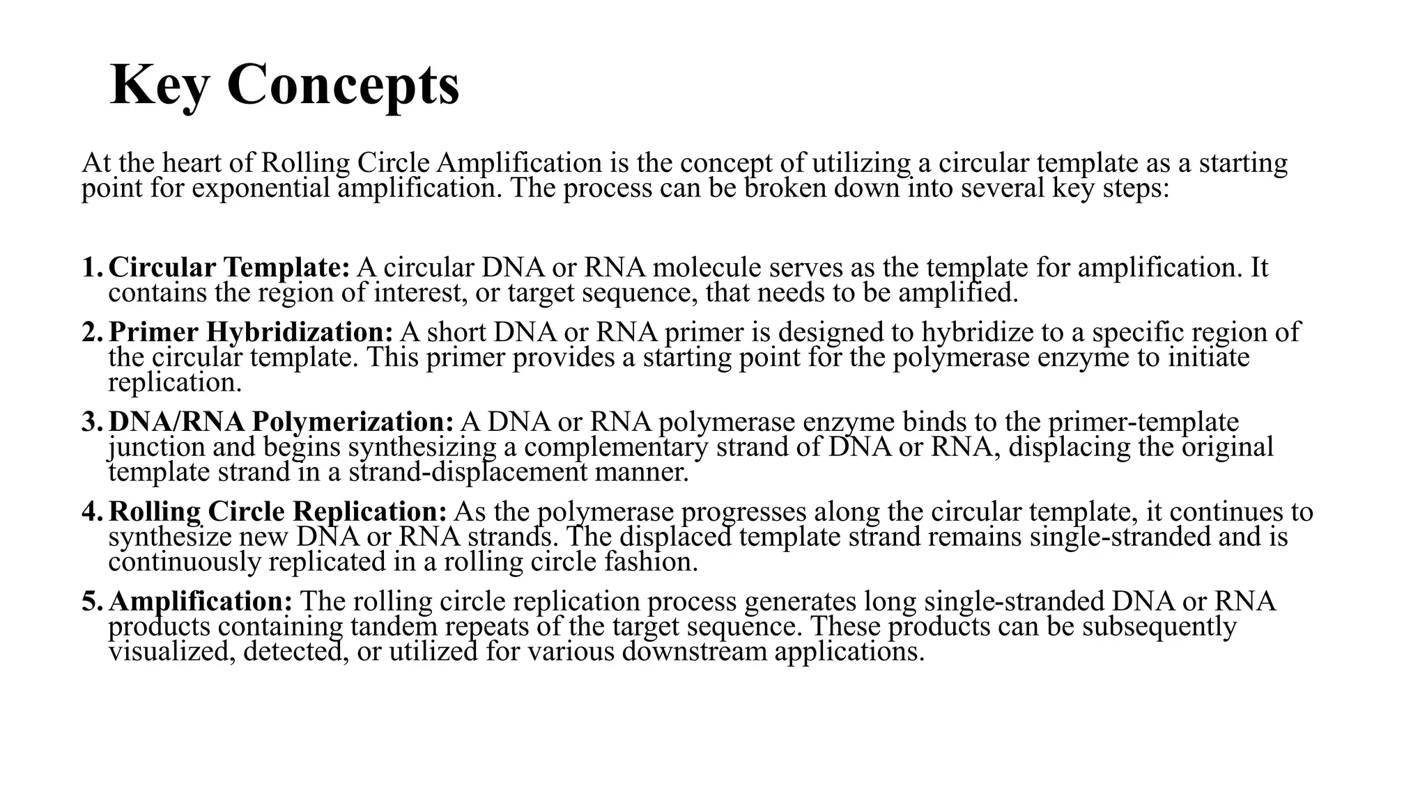 RCA Rolling cycle amplification is a isothermal | PPTX