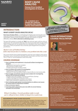Root Cause Analysis, 14 - 16 March 2011 Abu Dhabi | PDF