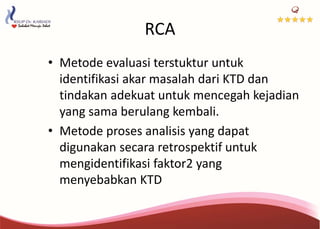 Root cause analysis ( analisa akar masalah ) | PPT