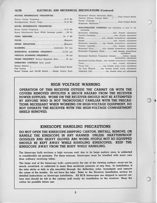 Rca 721 ts television (1947) service manual big manual | PDF