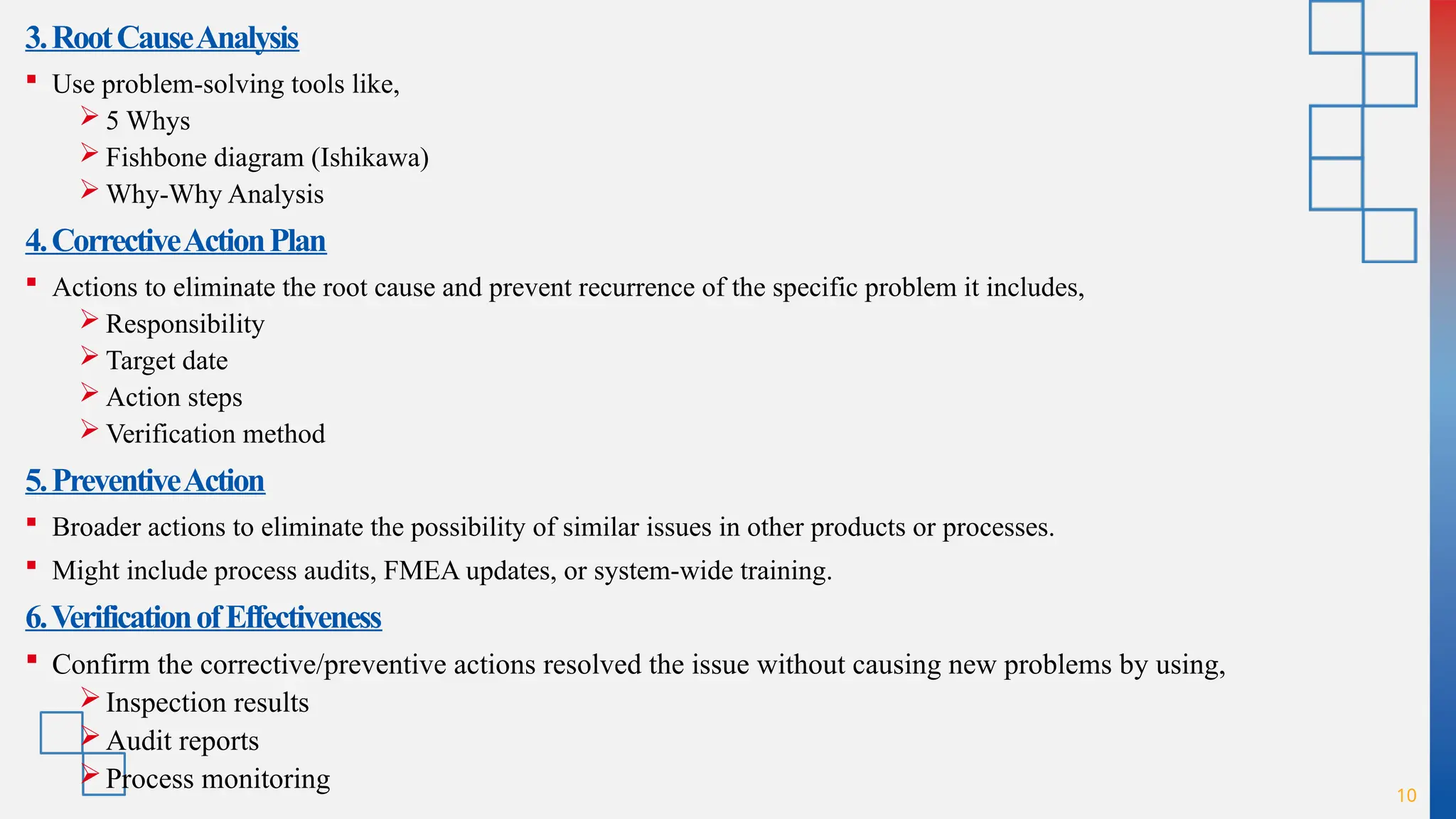 RCA & CAPA Training.pptx in sheet metal fabrication industry | PPTX