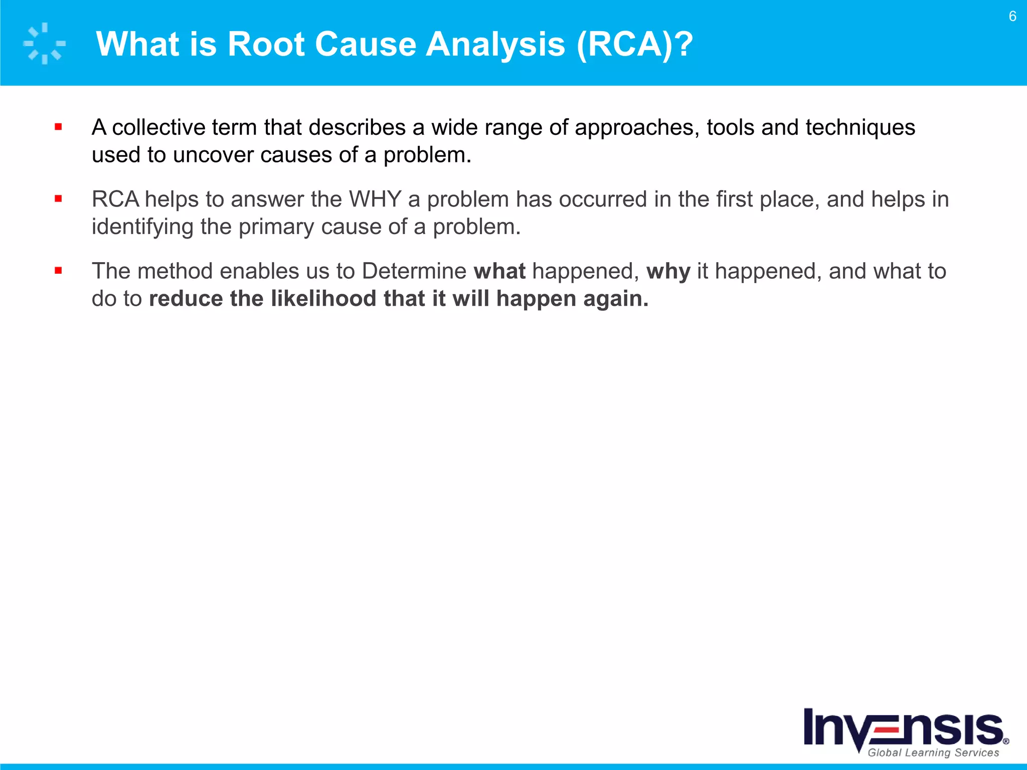 Root Cause Analysis, The 5 Why’s, and The Fishbone Diagram | PPTX