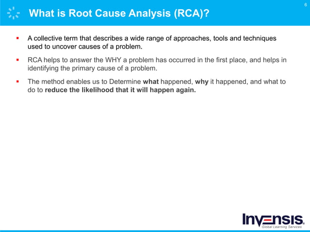 Root Cause Analysis, The 5 Why’s, and The Fishbone Diagram | PPTX