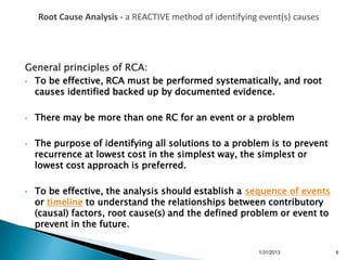 RCA - Root Cause Analysis | PPTX | Science