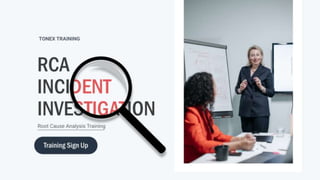 RCA Incident Investigation Training For Business Organizations | PPTX