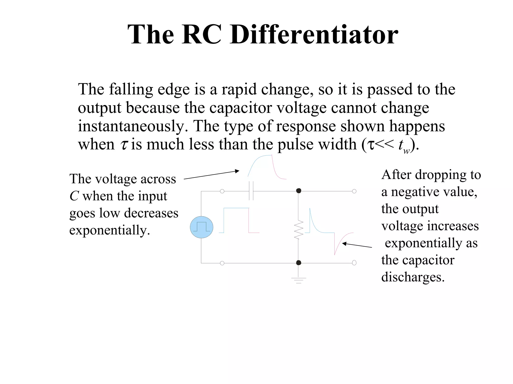 Rc and rl differentiator and integrator circuit | PPT