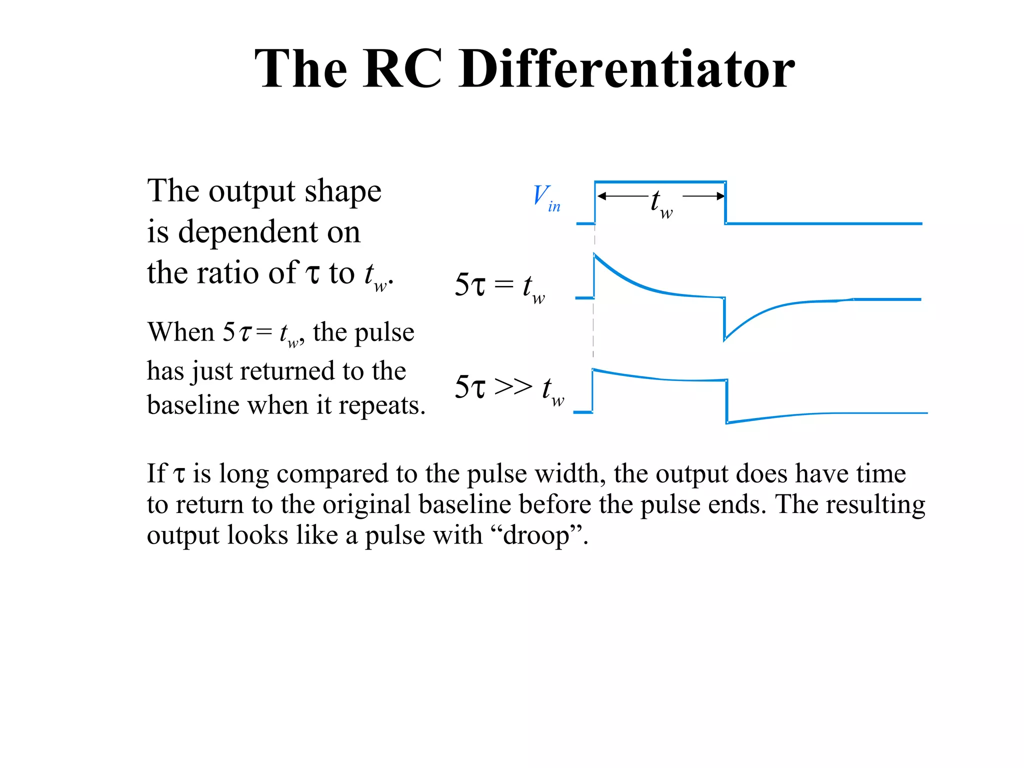 Rc and rl differentiator and integrator circuit | PPT