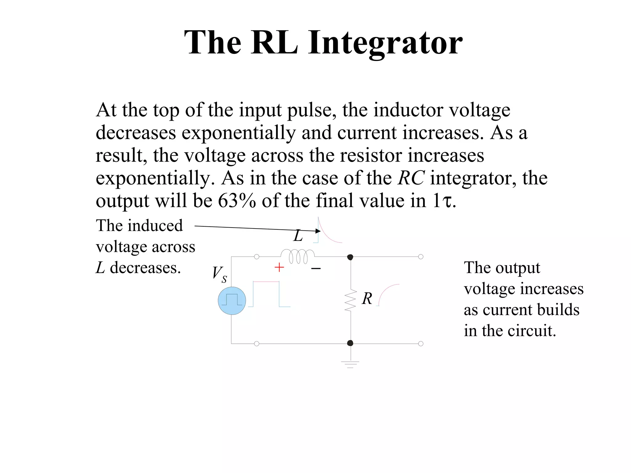 Rc and rl differentiator and integrator circuit | PPT