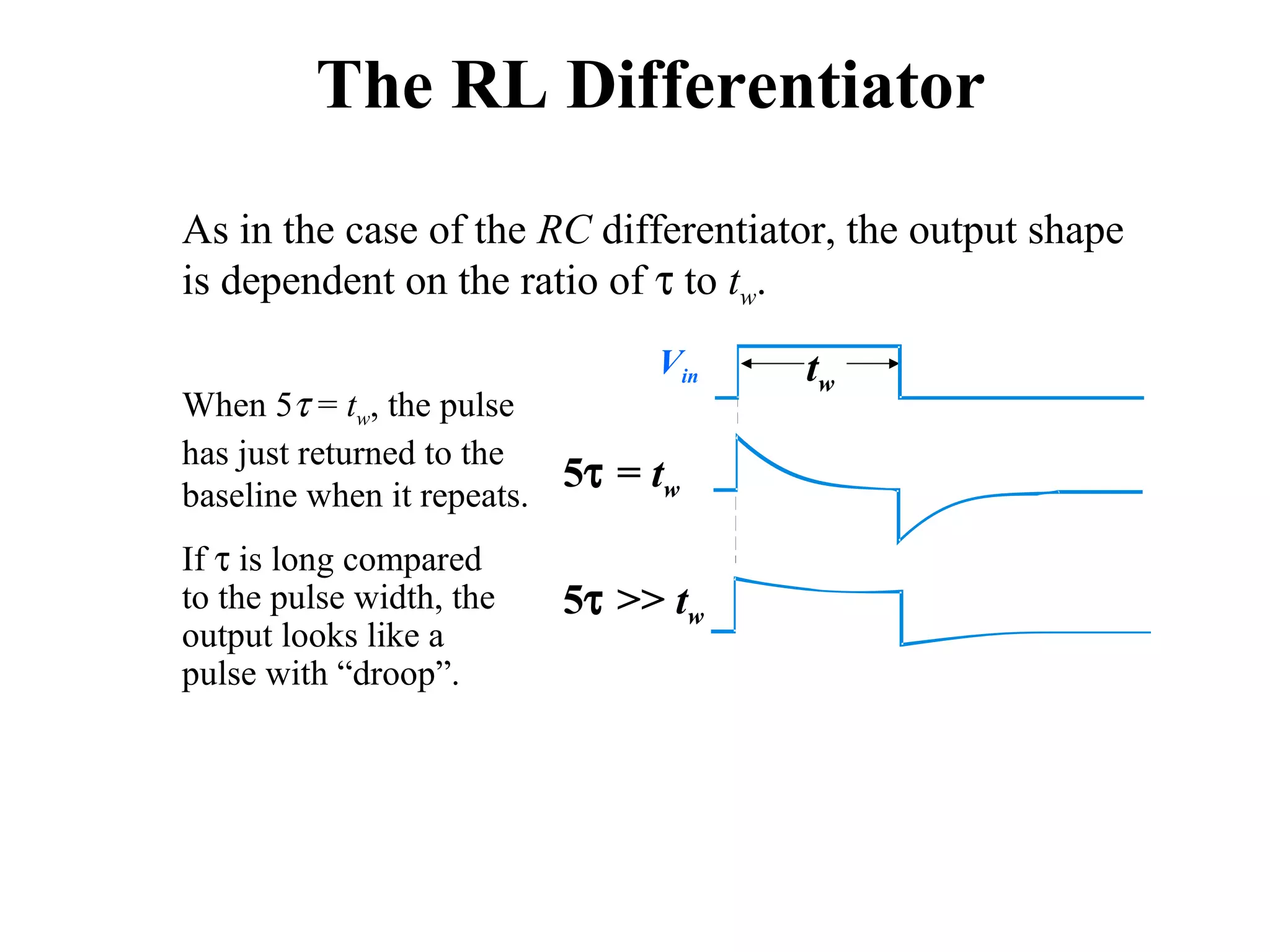 Rc and rl differentiator and integrator circuit | PPT