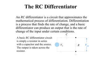 Rc and rl differentiator and integrator circuit | PPT