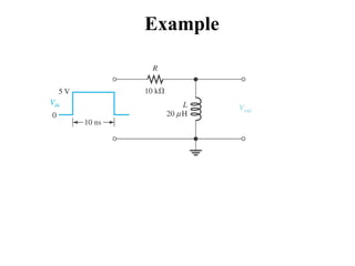 Rc and rl differentiator and integrator circuit | PPT