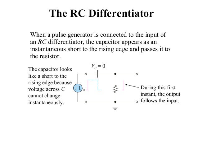 Rc And Rl Differentiator And Integrator Circuit