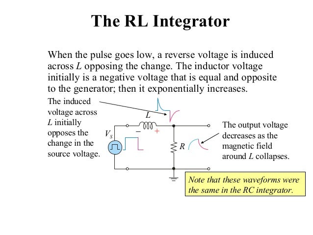 Rc and rl differentiator and integrator circuit