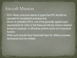 Unmanned Aerial Systems and its history | PPTX