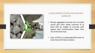 Recycled Concrete Aggregate in Construction part I | PPT