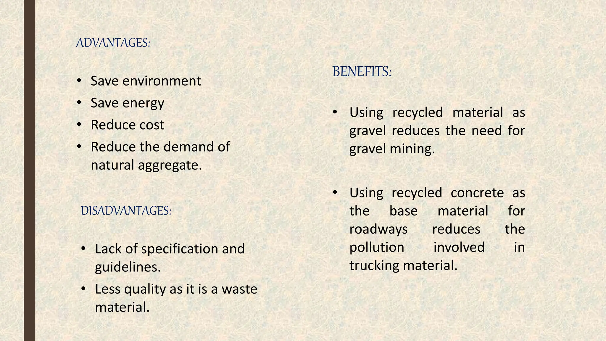 Recycled Concrete Aggregate In Construction Part Ii Ppt