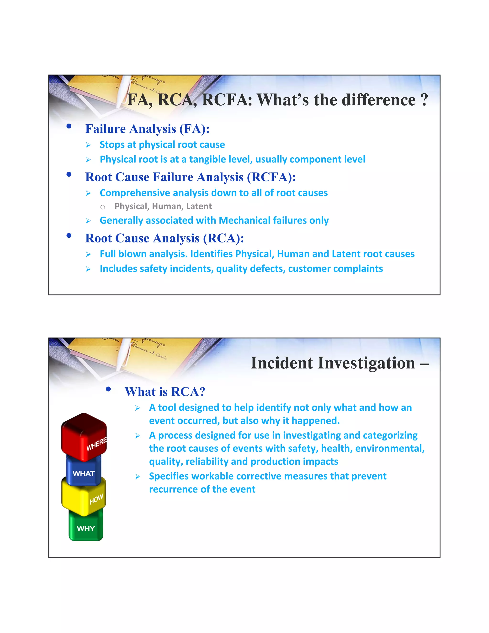 Incident Investigation (RCA) | PDF