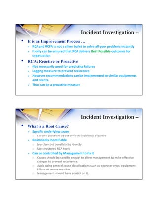 Incident Investigation (RCA) | PDF