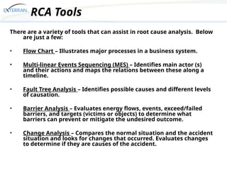 RCA QHSE Presentation 2007 how to solve recurrant issues .ppt