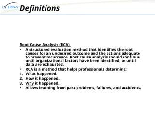 RCA QHSE Presentation 2007 how to solve recurrant issues .ppt