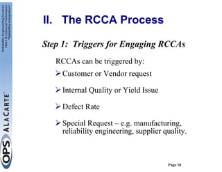 Root Cause and Corrective Action (RCCA) Workshop | PPT