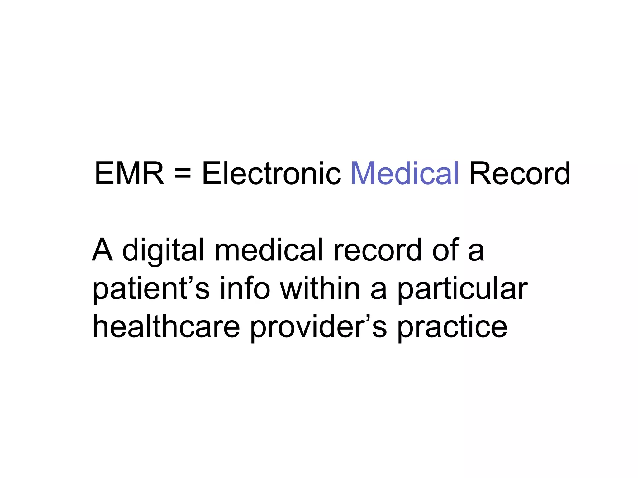 Electronic Medical Records (EMR) in the Philippines | PPTX