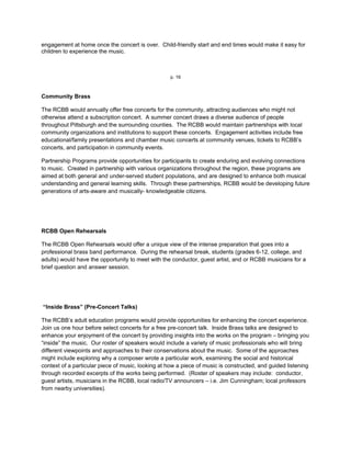 Rcbb Education And Community Engagement Proposal | DOC