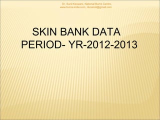 Rcbn skin bank by Dr. Sunil Keswani, National Burns Centre, Airoli | PPT