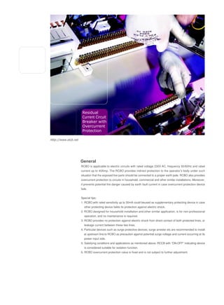 Rcbo catalogue | PDF