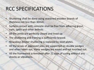 specification of Rcc | PPTX