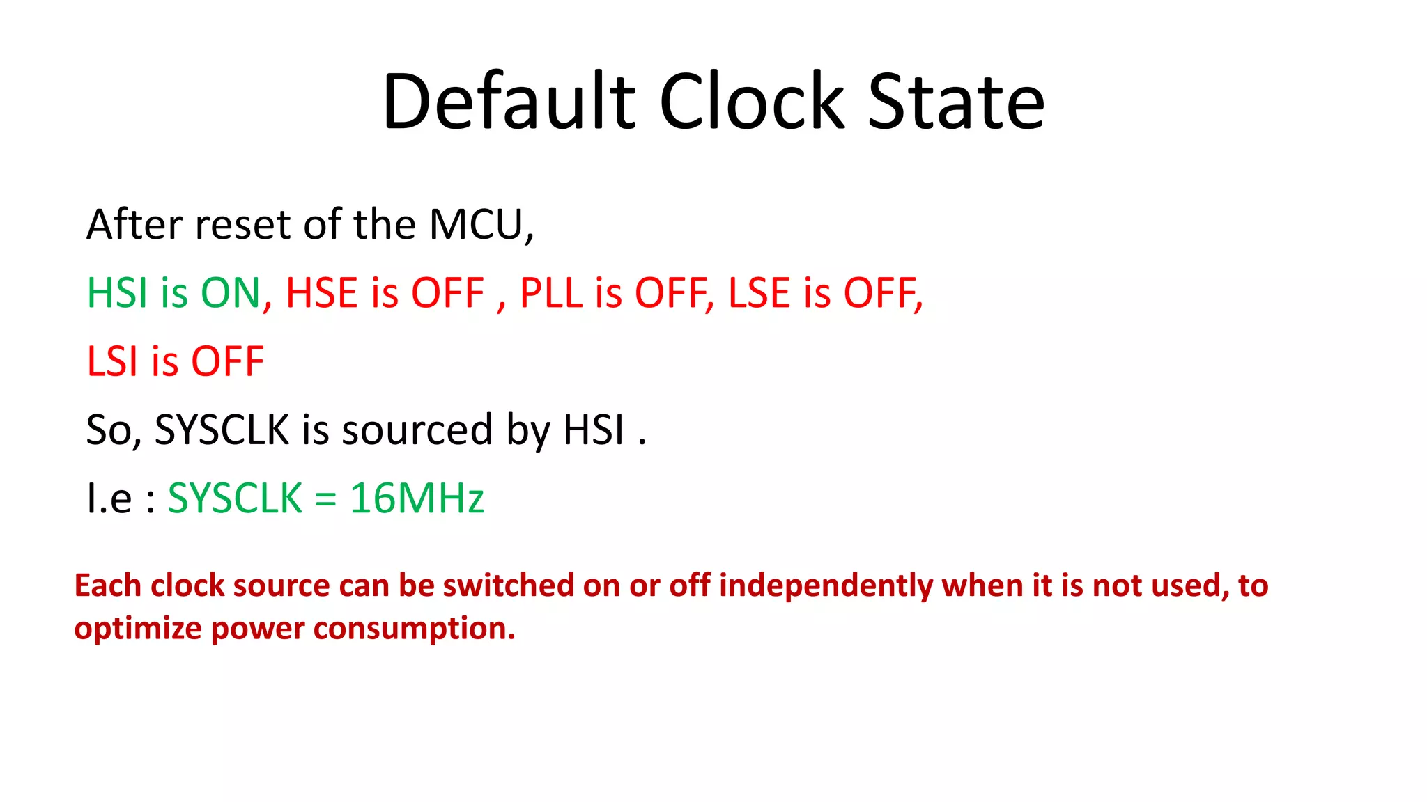 Stm32 Microcontroller Clocks And Rcc Block Ppt