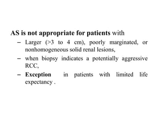 RCC- Staging and treatment of Renal Cell Carcinoma | PPTX