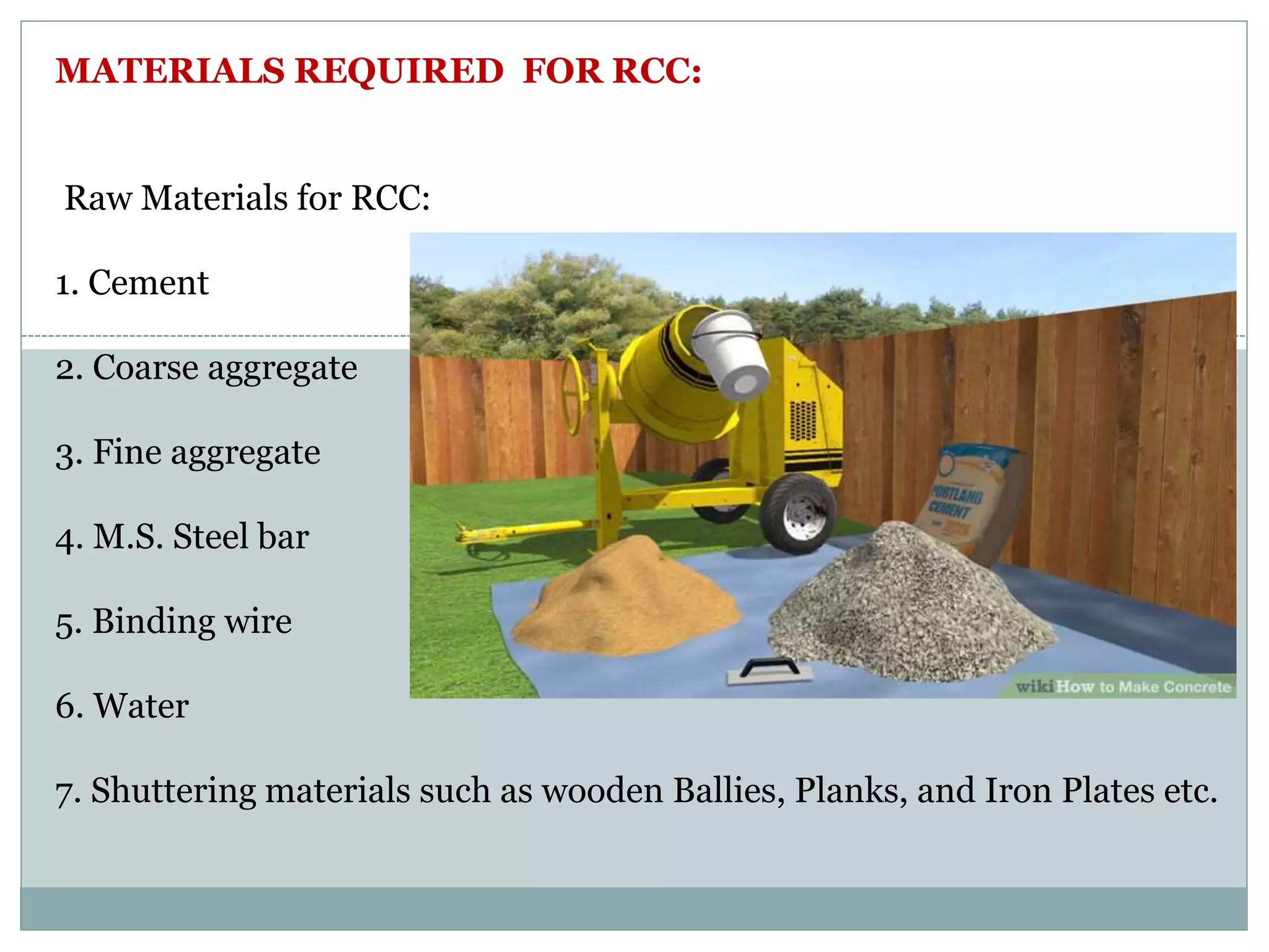 Reinforced Cement Concrete (RCC) | PPTX