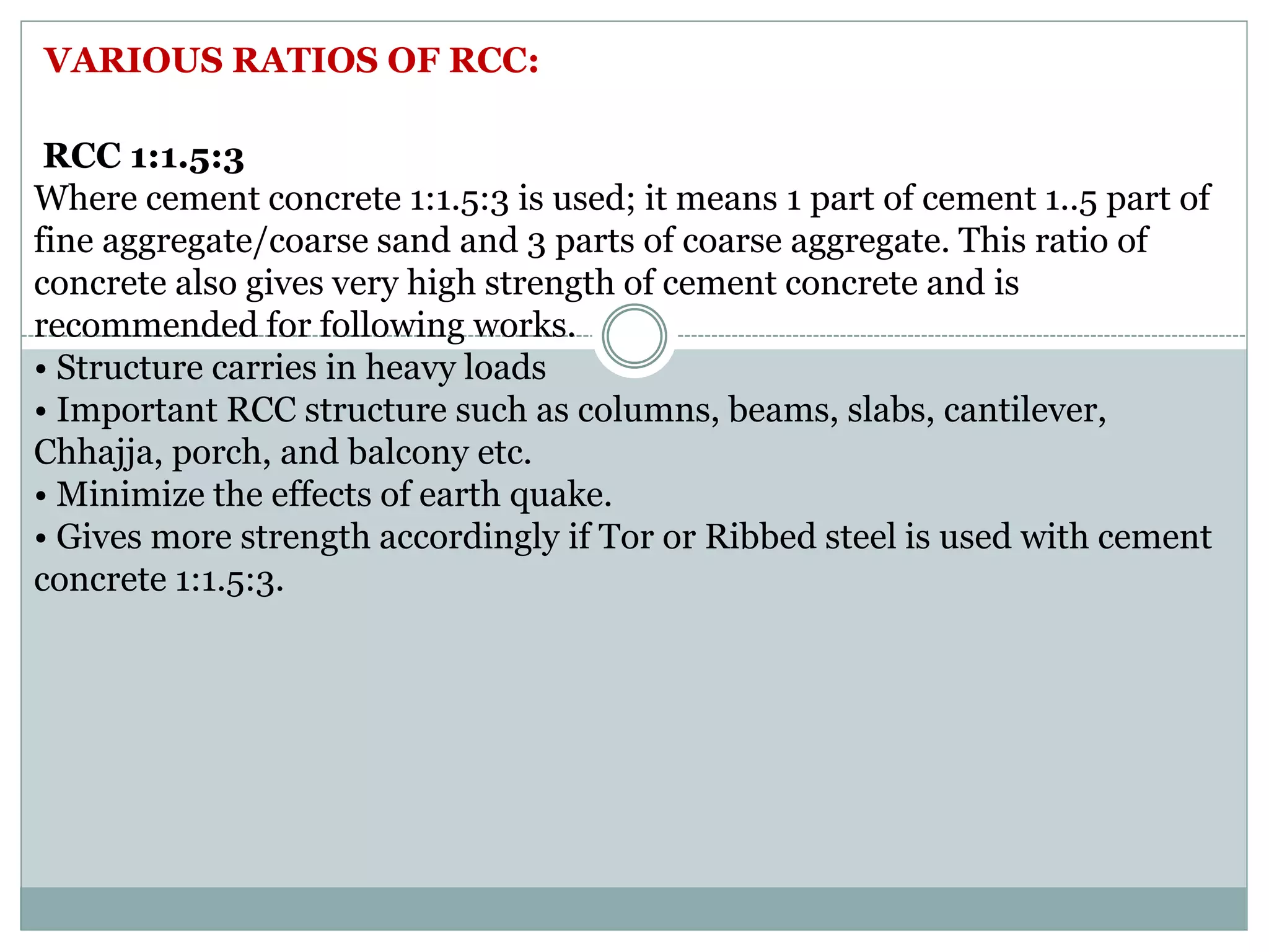 Reinforced Cement Concrete (RCC) | PPTX
